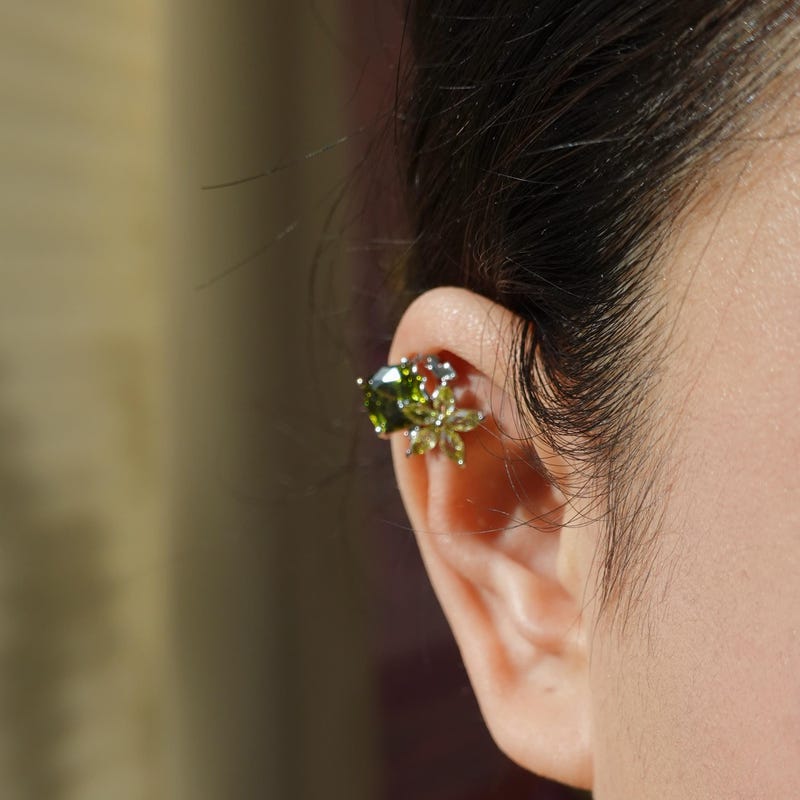 Gemstone Ear Cuff - Etsy