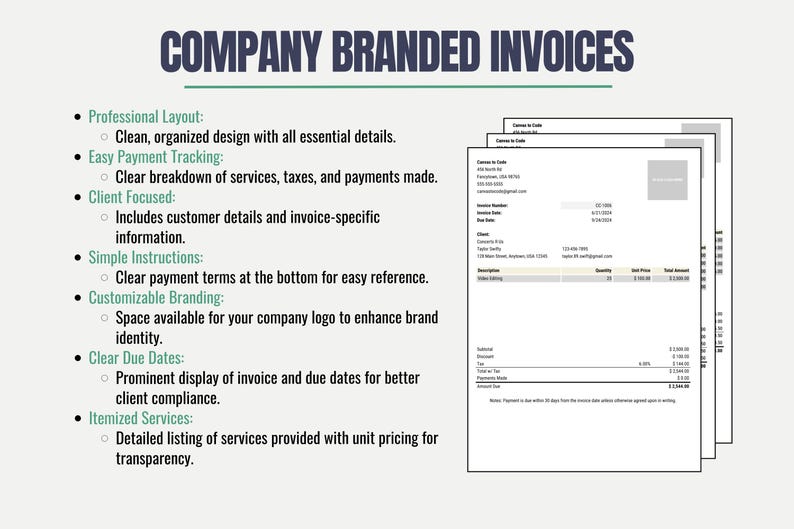 Startup Invoice Kit – Easy Invoice Tracker & Payment Log for Google ...
