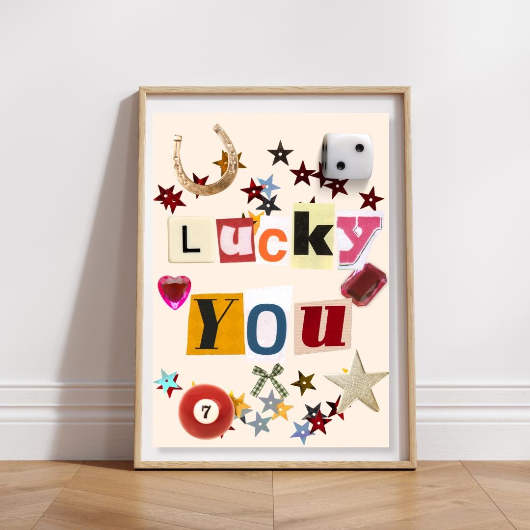 Trendy Luck Wall Print - Lucky Charms Wall Print, Good Luck - Etsy