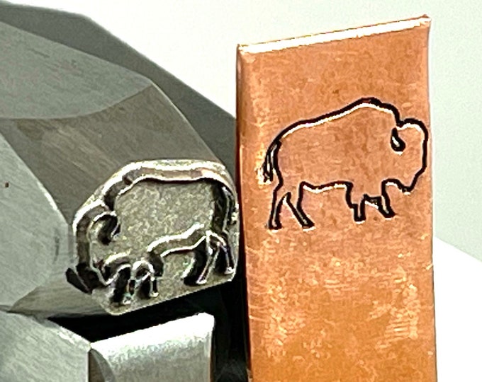 Buffalo Stamp, Large 12x9mm Stamp, Tribal Stamp, Sacred Animal Stamp ...
