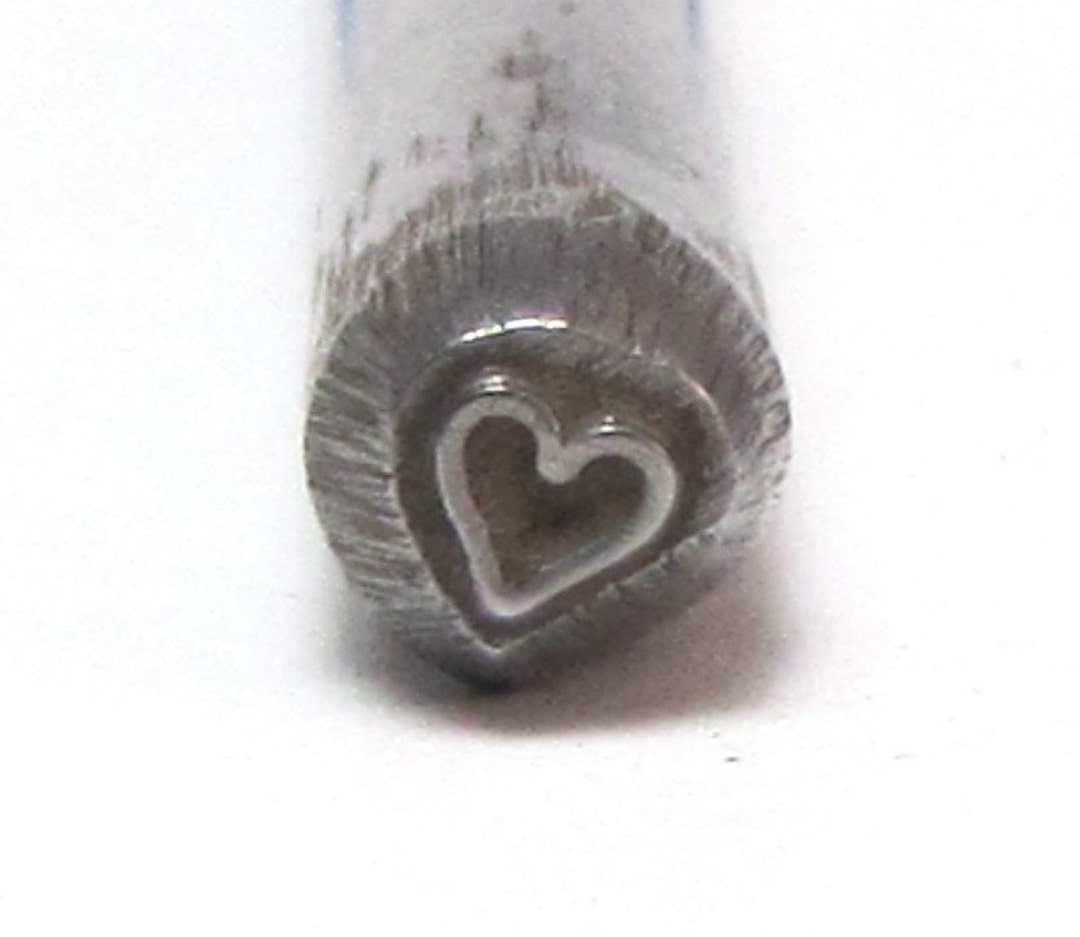 Mini Heart Stamp, 3.5mm Stamp, Small Heart Stamp, Metal Stamping, Heart ...