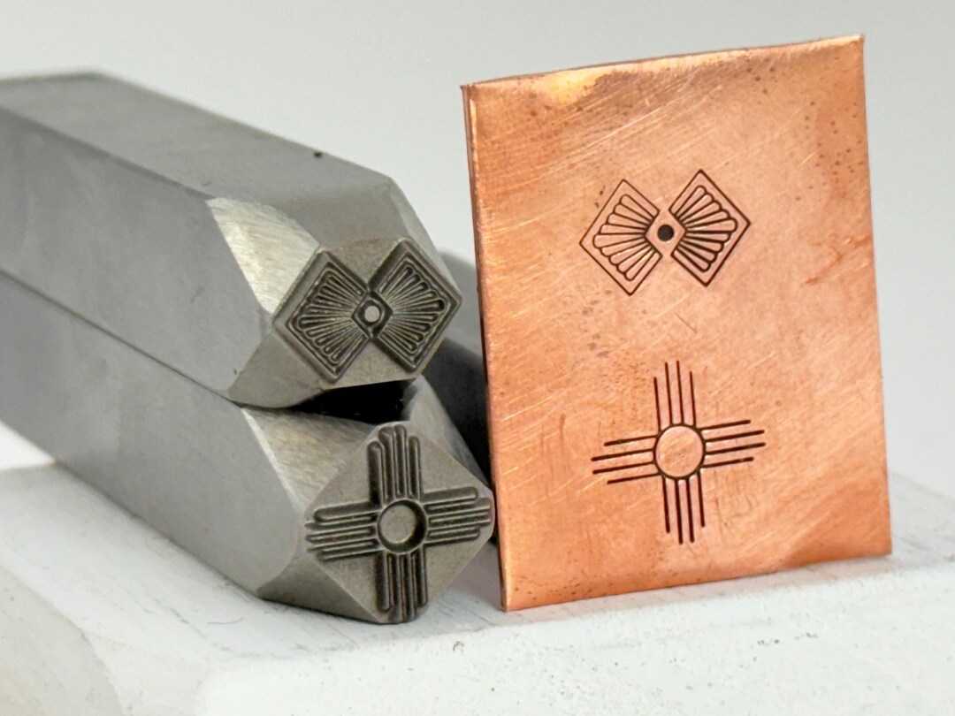 Southwest Zia Symbole Steel Stamp 12x12mm, Bow Tie Stamp 12x8mm, Tribal ...