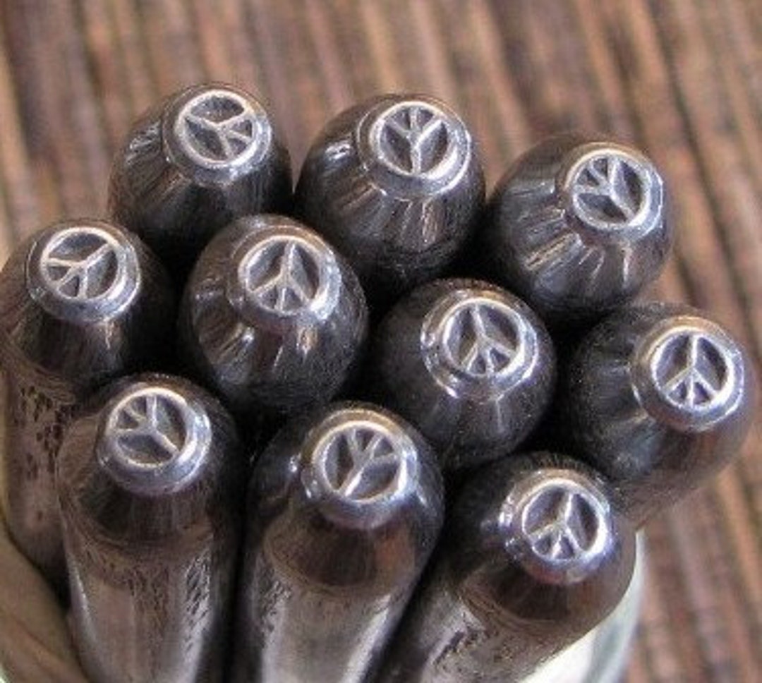 Mini Peace Sign Design Stamp 3mm Small Just Right for Jewelry - Etsy