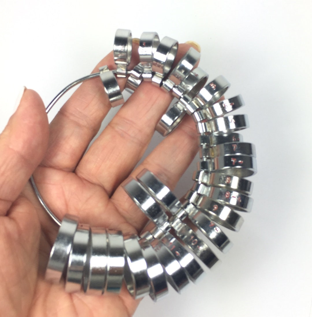 Wide Band Ring Sizer, Size 1 -15 US, Ring Gauge, Ring Sizing Tool for ...