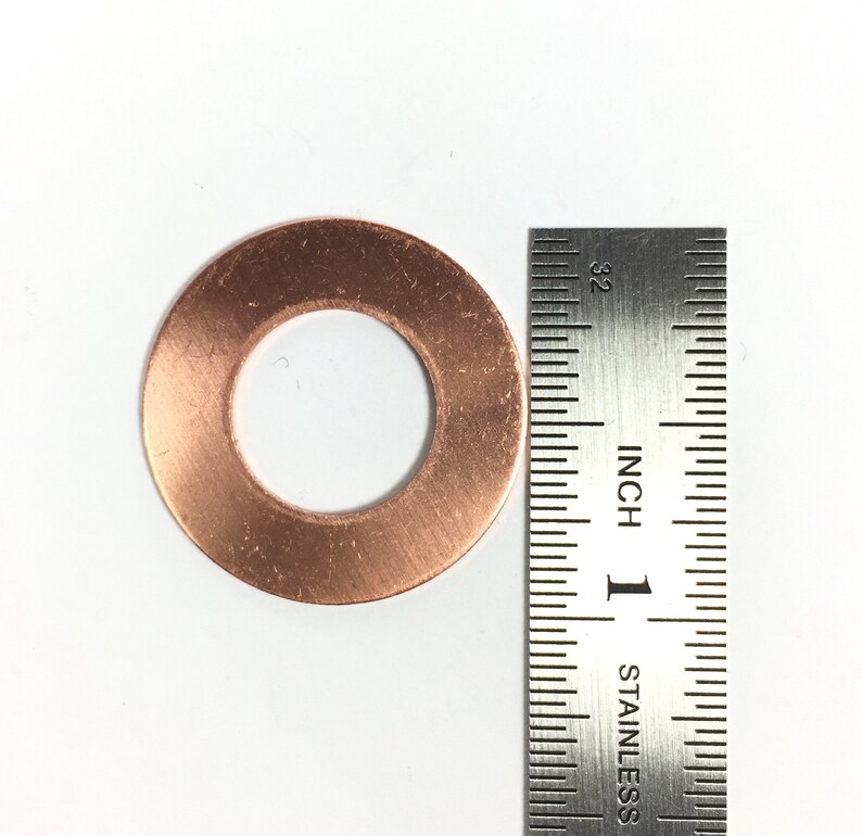 Copper washers 18 gauge 3 sizes 1 inch 1.25 inch 1.50 inch | Etsy