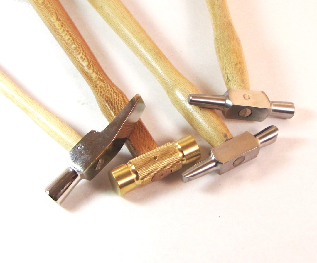 Riveting and Texture Hammers, Set of 4, Small Tapping Hammers, Silver ...