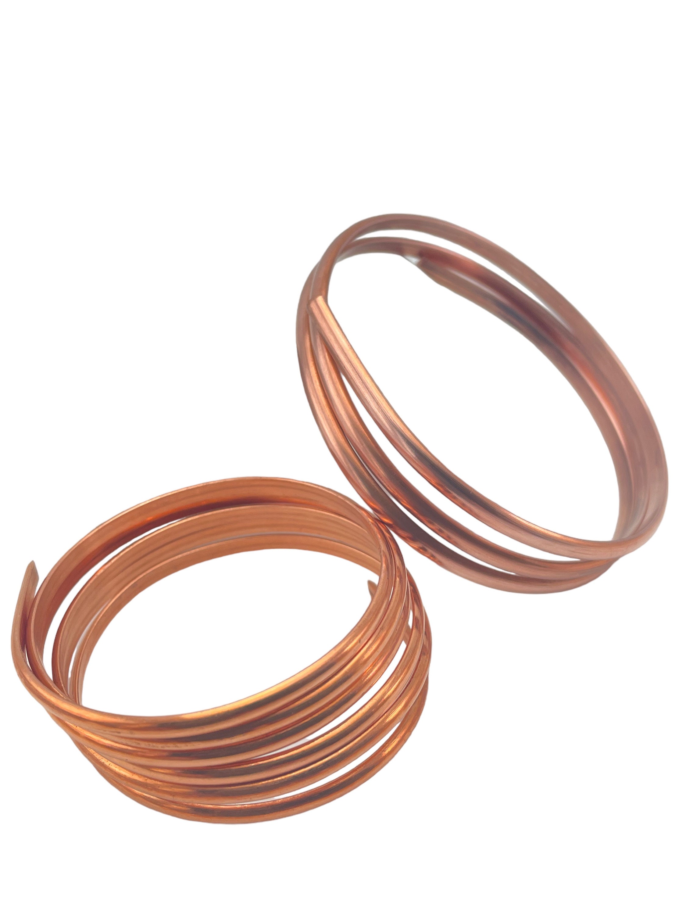 Copper Half Round Wire - 2 Sizes of Wire, 2 Feet of 6 Gauge and 3 Ft 8 ...
