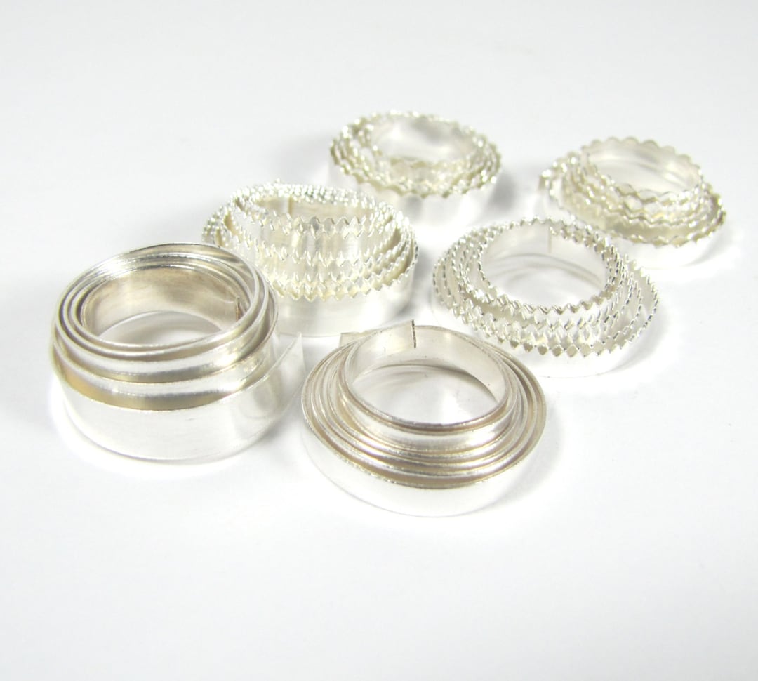 Fine Silver Bezel Wire Variety Pack | 6 Ft Total – Plain, Serrated ...