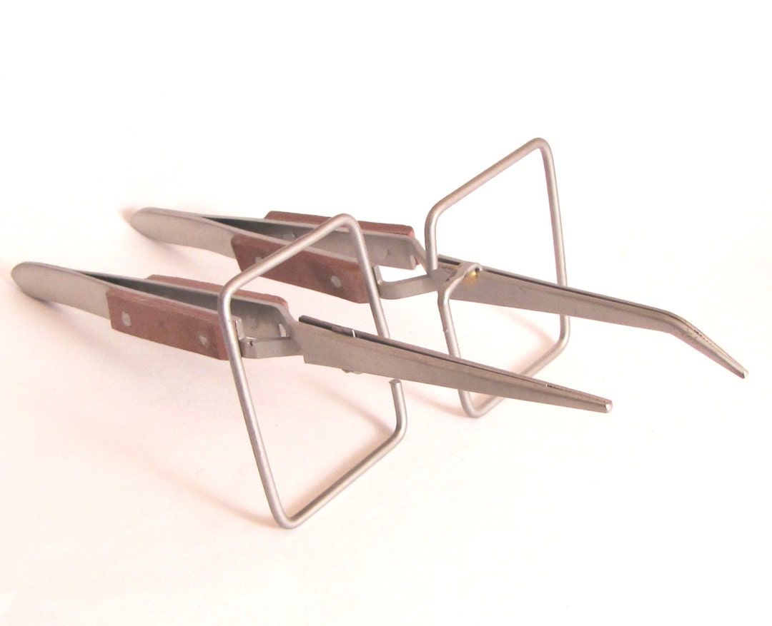 Mini Third Hand Tweezers, Set of 2 Soldering Tweezers With Stand ...