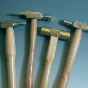 Riveting and Texture Hammers, Set of 4, Small Tapping Hammers, Silver ...