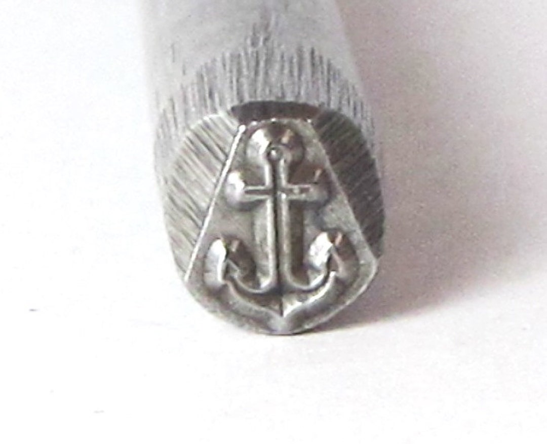 Anchor Design Stamp 5x4.5 Mm for Jewelry Making in Copper and Sterling ...
