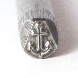 Anchor Design Stamp 5x4.5 Mm for Jewelry Making in Copper and Sterling ...