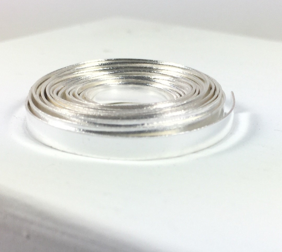 Smooth Bezel Wire, Silver Bezel Wire, 3 Ft Flat Bezel Wire, 26 Ga 1/8 ...