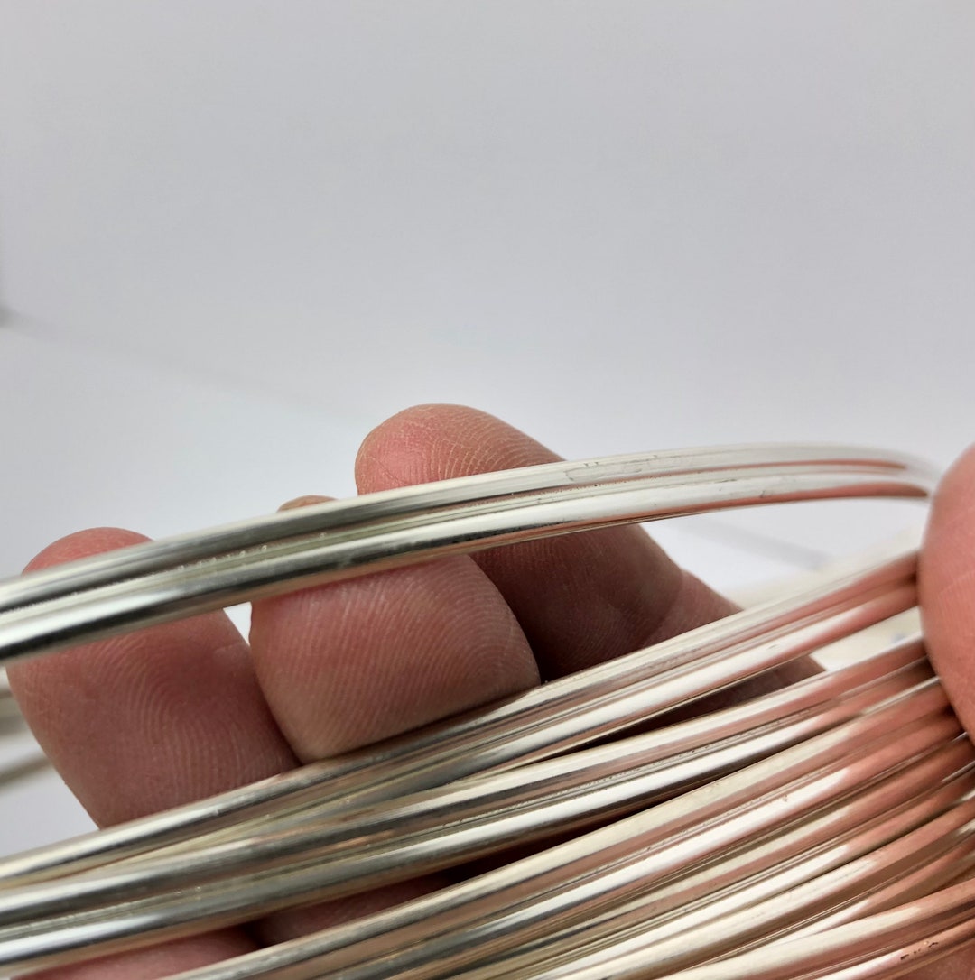 Double Half Round Silver Wire, 10 Gauge Sterling Silver Wire, 5mm X 1 ...