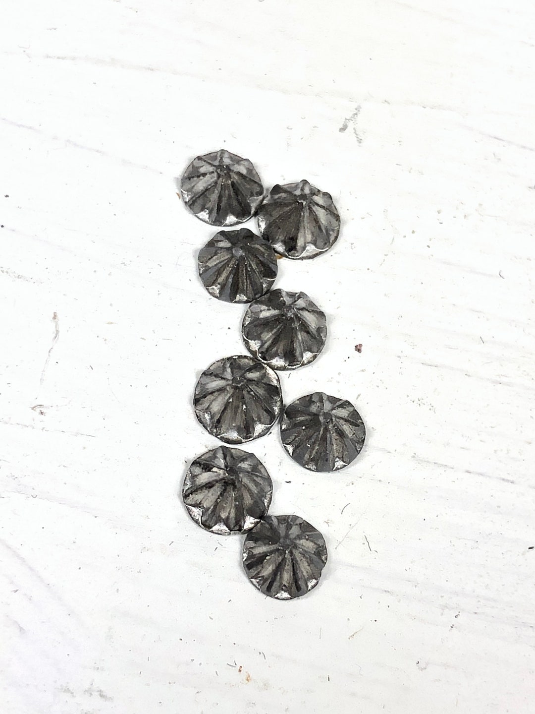 8 Pack Sterling Raised Star Castings, Sterling Silver Embellishments ...