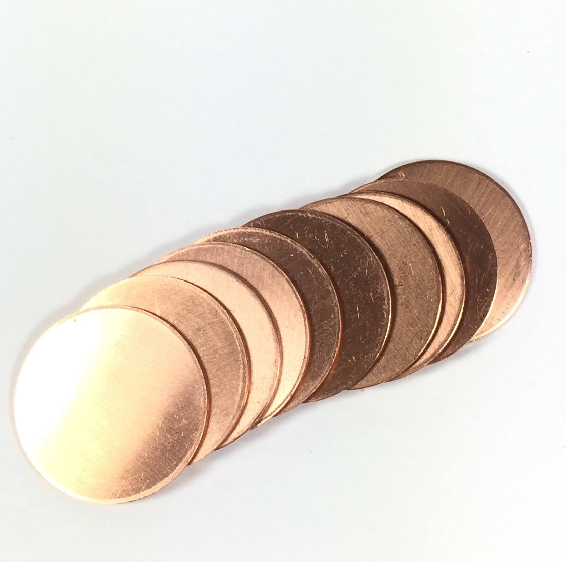 Copper discs 1 inch 18 gauge round discs set of 10 great | Etsy