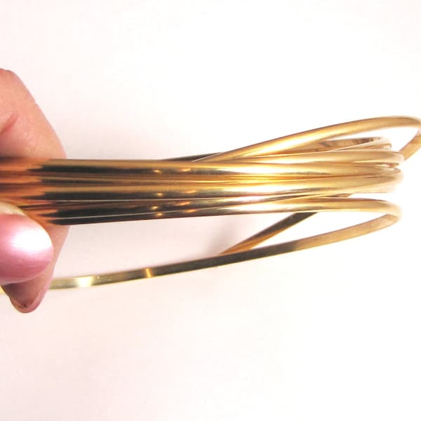 Gold Wire Bangle - Etsy