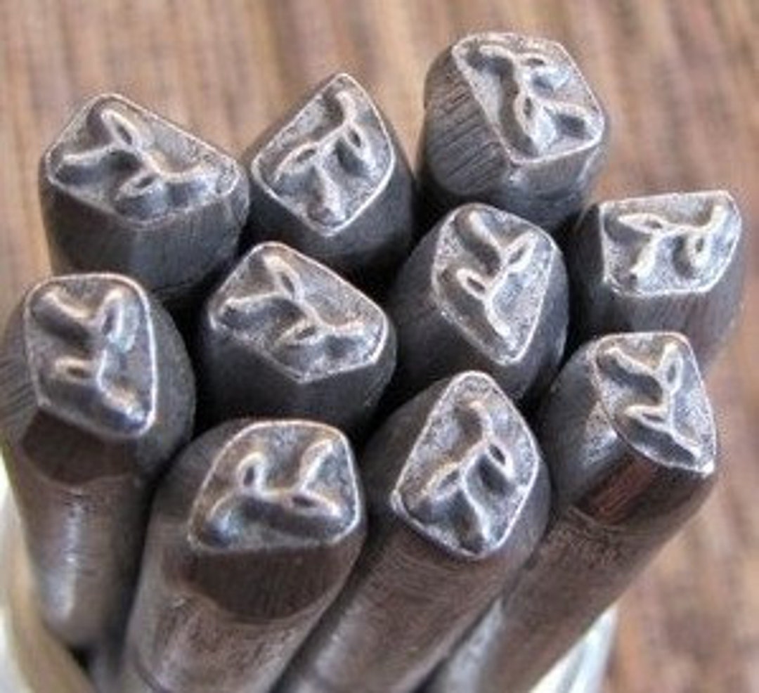 Flower Stem Stamp, 5x3.5mm Steel Stamp, Jewelry Stamping, Charm ...