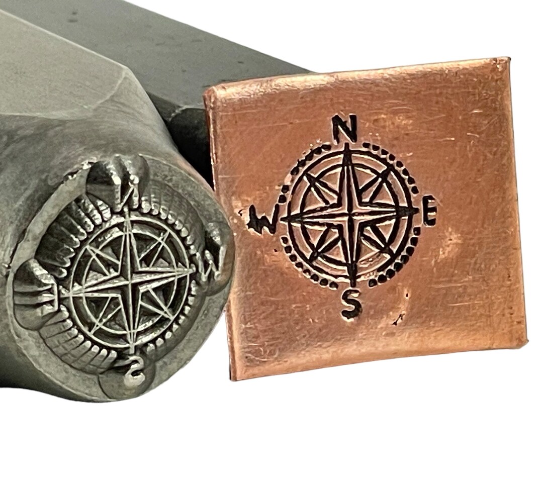 Compass Steel Stamp, Metal Stamping, Jewelry Making, Exploration ...