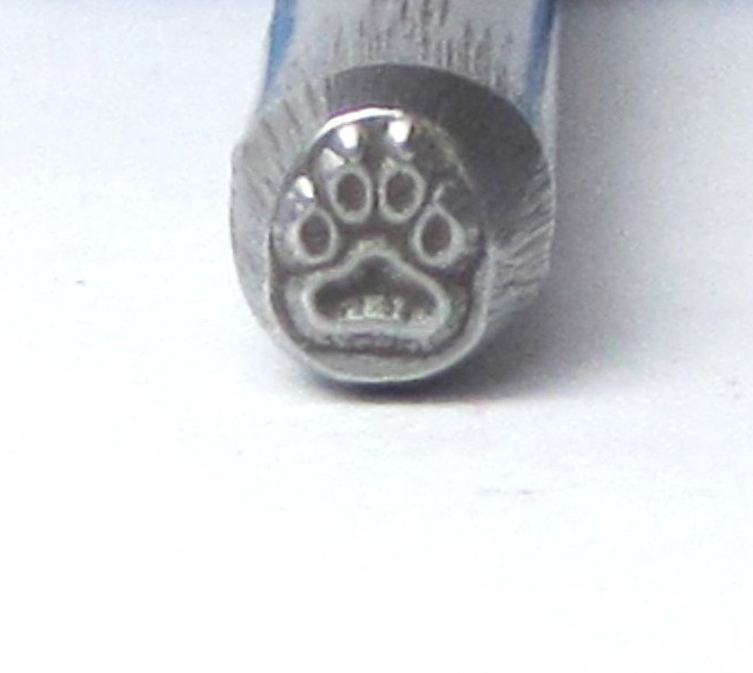 Wolf Paw Stamp, 5x5mm Steel Stamp, Paw Print Stamp, Charm Stamping ...