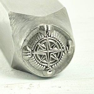 Compass Steel Stamp, Metal Stamping, Jewelry Making, Exploration ...