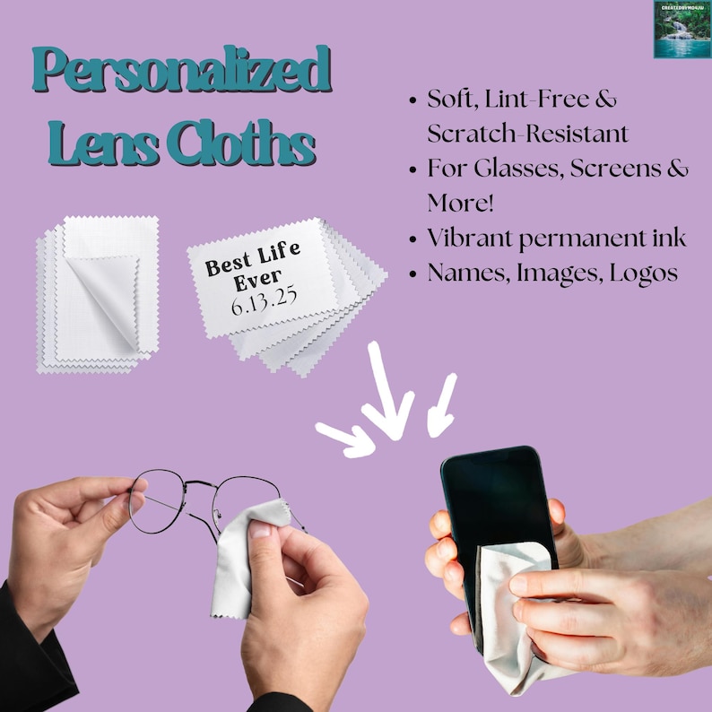 Custom Eyeglass Cleaning Cloth – 5x5 Sublimated Microfiber ...