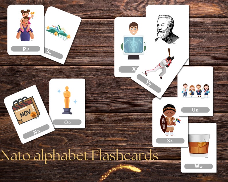 Nato Alphabet Flashcards, 26 Montessori Alphabet Flash Cards, Home ...