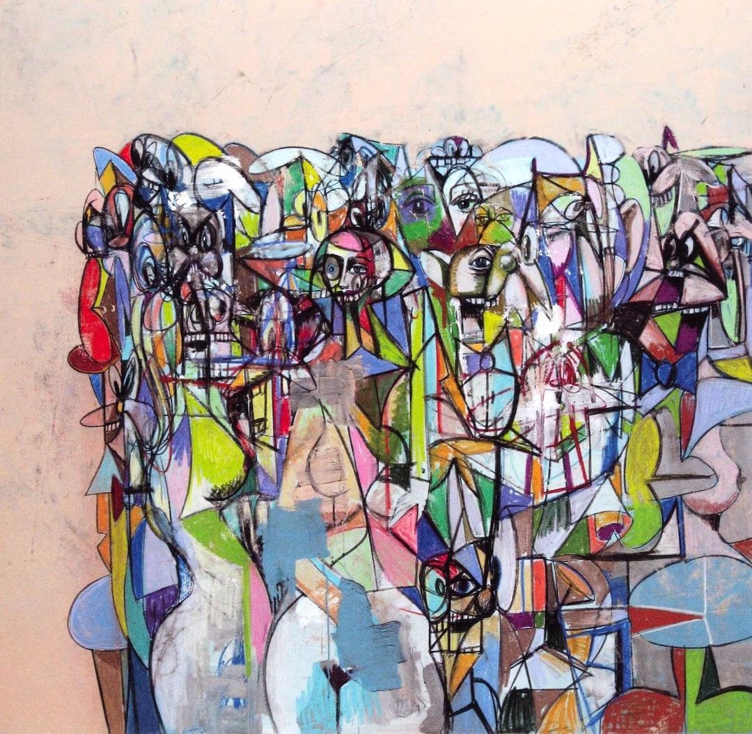 George Condo, Compression III, Drawing Paintings, Limited Edition Four ...