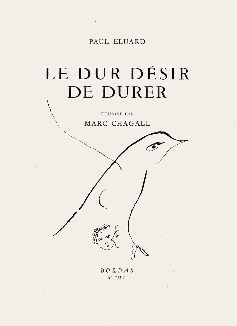 Marc Chagall, Composition, Le Dur Désir De Durer, Limited Edition ...
