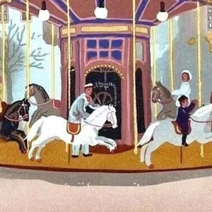 Michel Delacroix, Carousel, Limited Edition Lithograph - Etsy