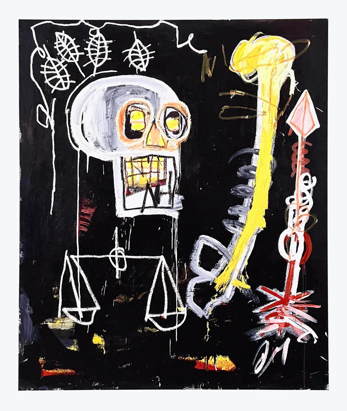 Jean-michel Basquiat, Black Skull, Official Edition Archival Pigment ...
