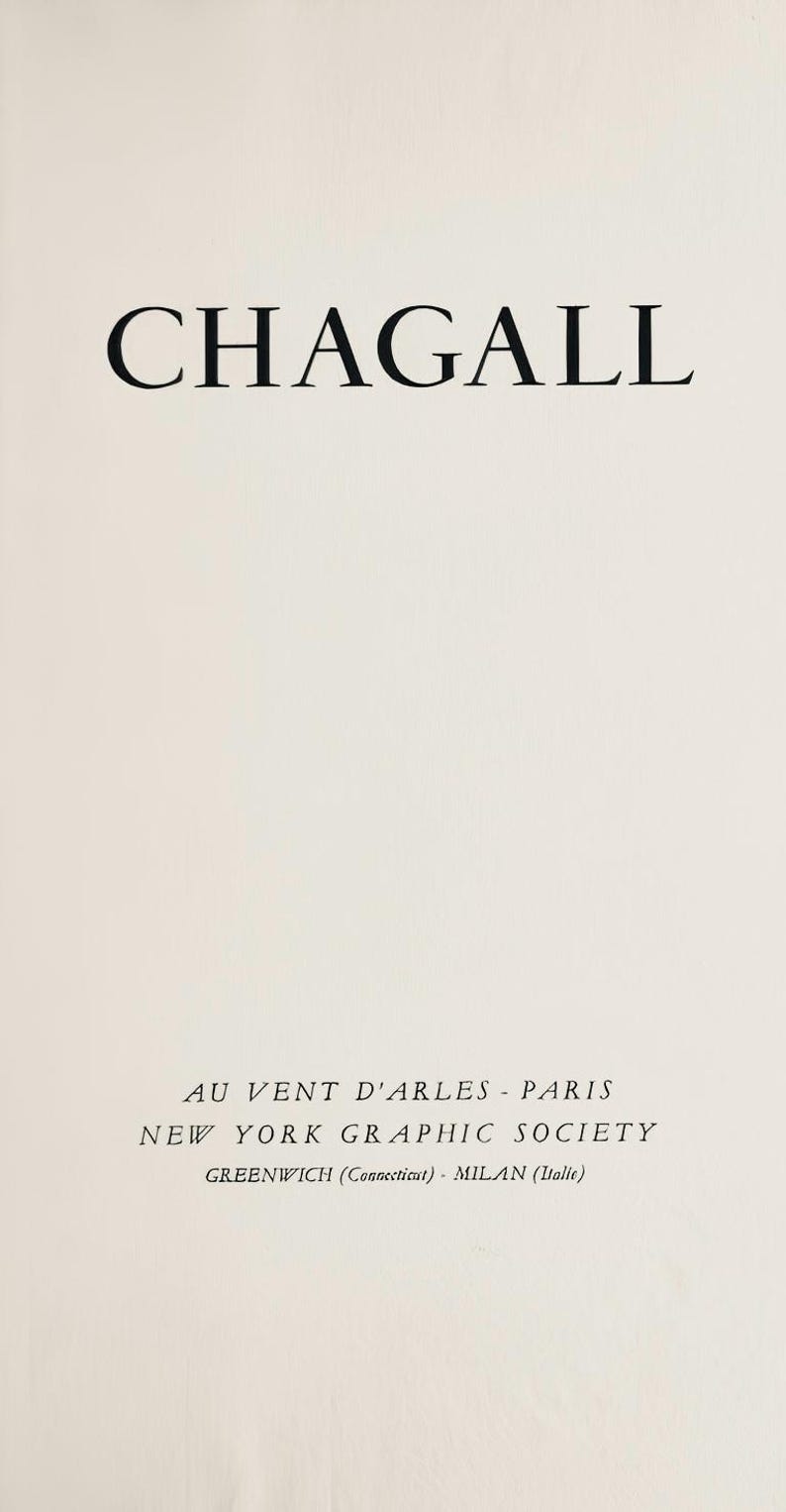 Marc Chagall, Composition, Couleur Amour, Limited Edition Lithograph - Etsy