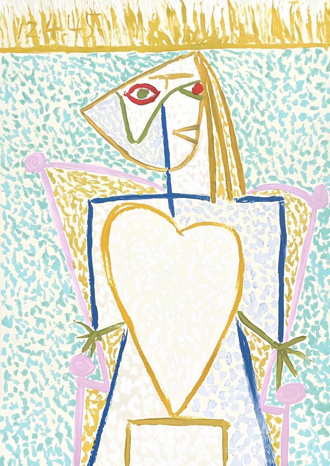 Pablo Picasso, Femme Au Buste En Coeur, Marina Picasso Collection ...