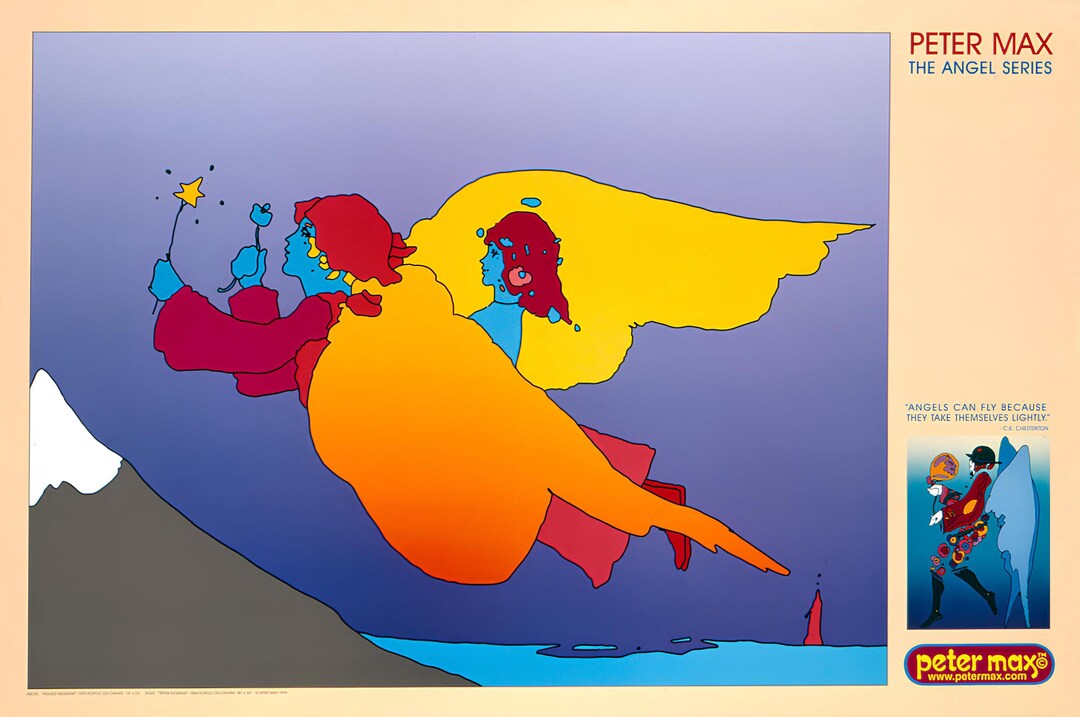 Peter Max, Cosmic Flyer, 2000, Hand Signed, Official Edition Offset ...