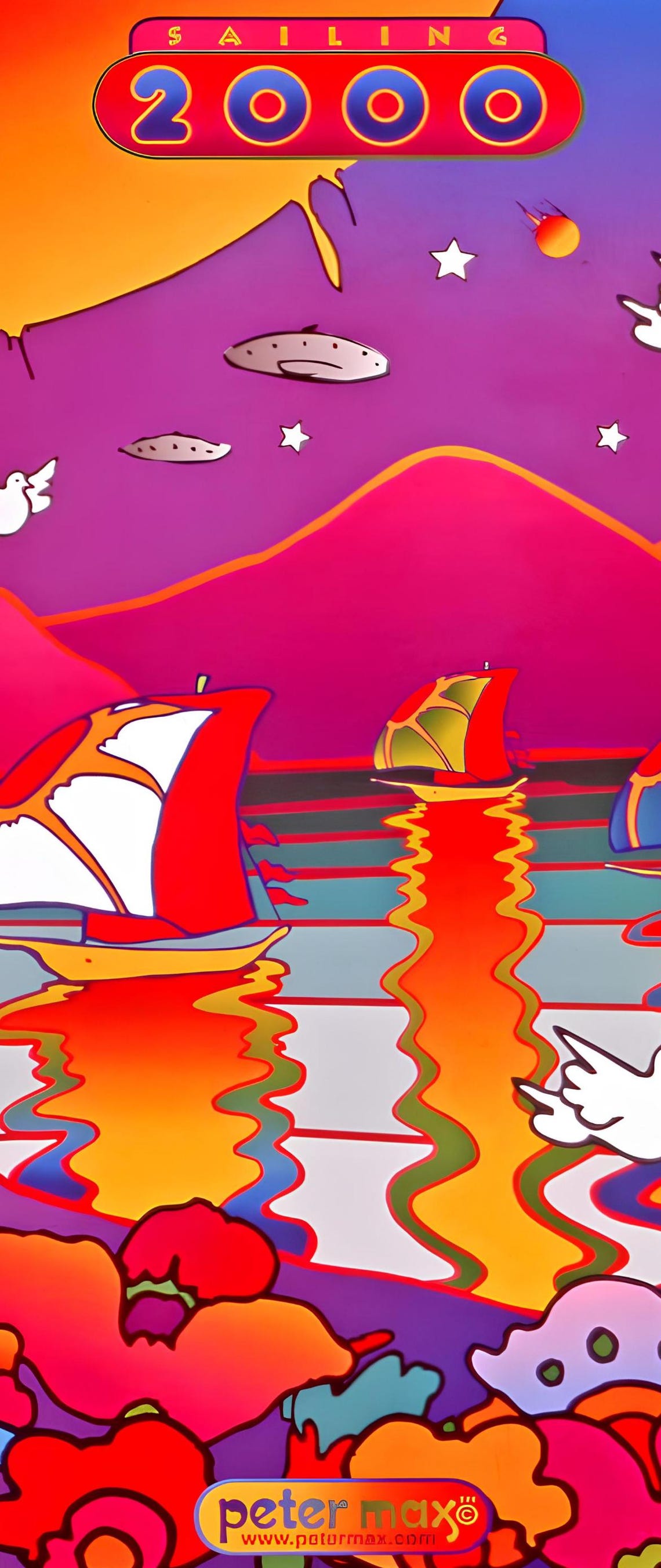 Peter Max, Sailing, 2000, 1999, Hand Signed, Official Edition Offset ...
