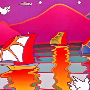 Peter Max, Sailing, 2000, 1999, Hand Signed, Official Edition Offset ...