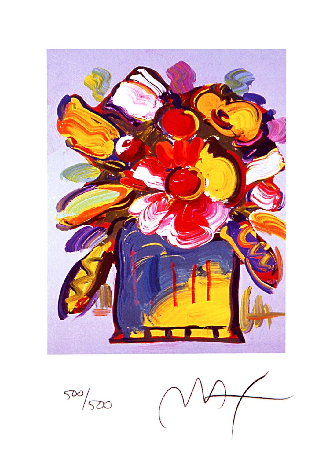 Peter Max, Abstract Flowers II, Hand Signed, Official Limited Edition ...