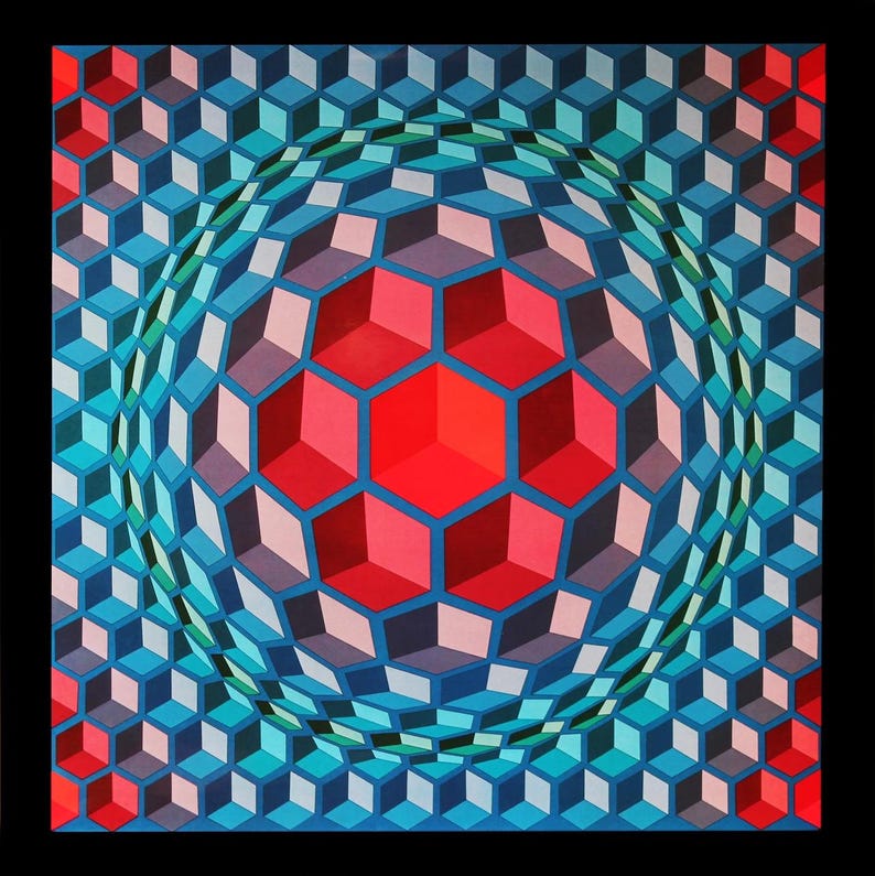 Victor Vasarely, Composition, Progressions I, Limited Edition ...