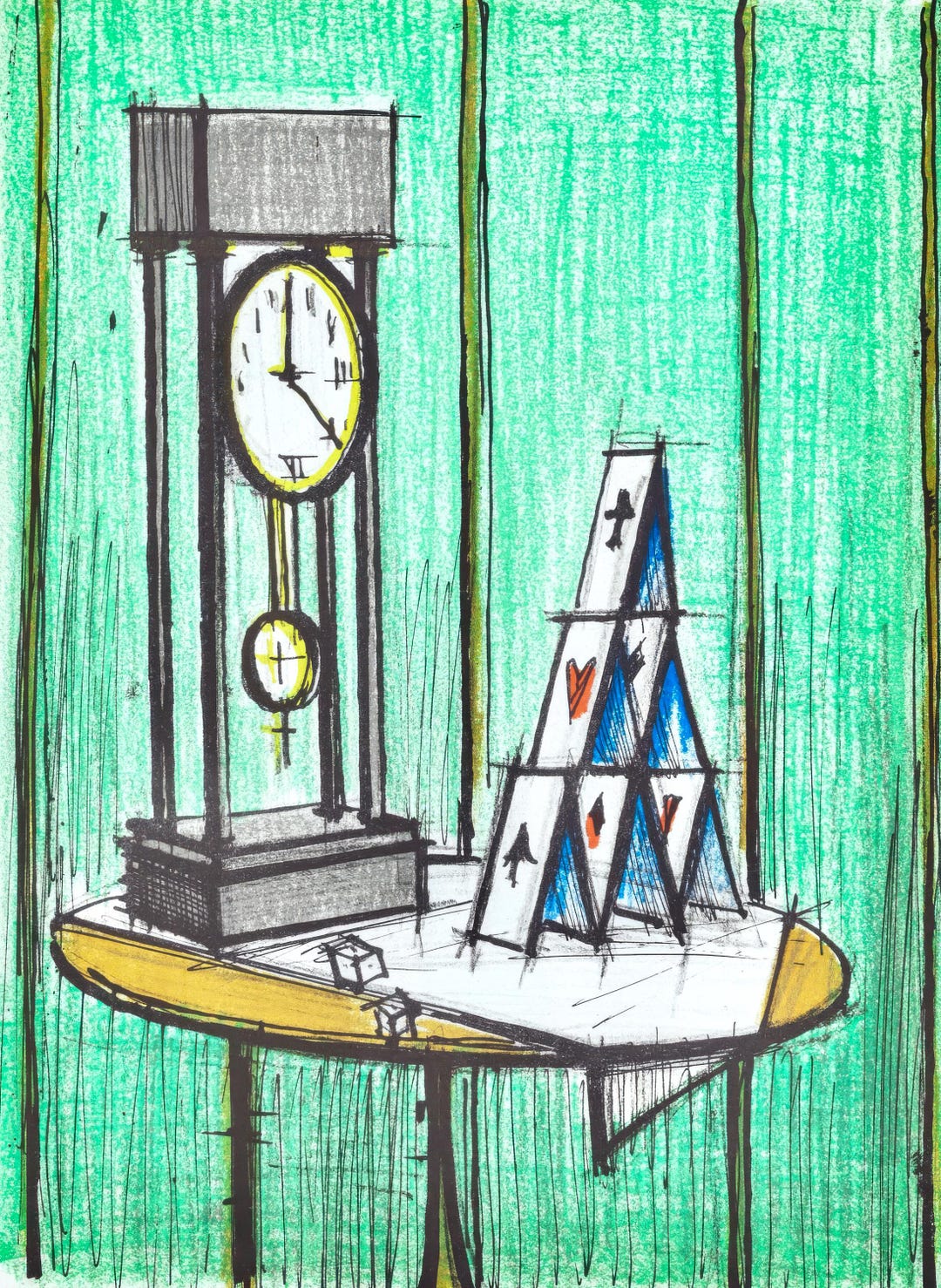 Bernard Buffet, House of Cards, From Lithographs I, Limited Edition ...