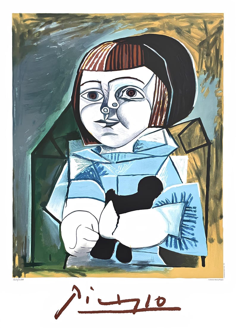 Pablo Picasso, Paloma En Bleu, Marina Picasso Collection, Official ...