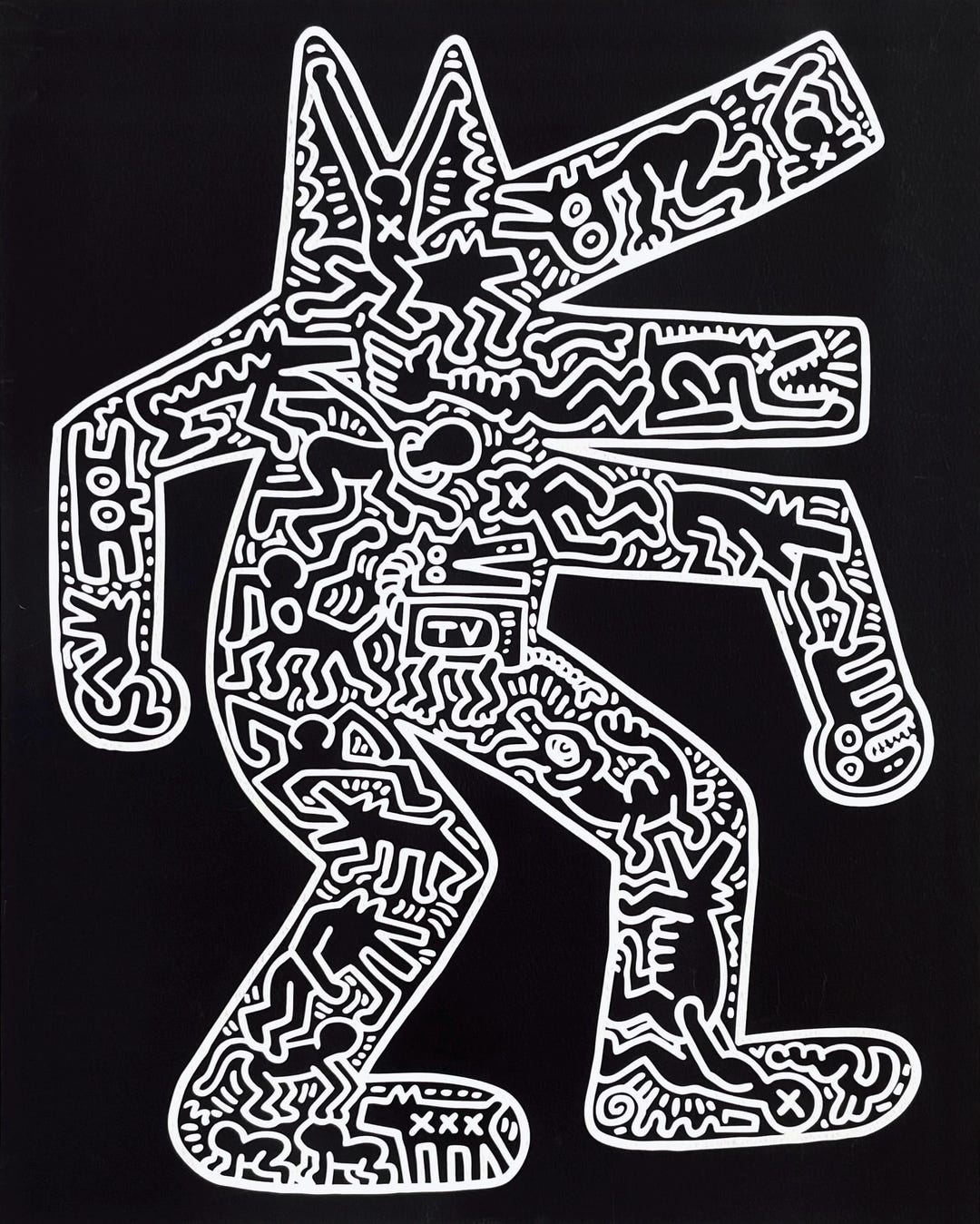Keith Haring, Dog, Official Edition Silkscreen - Etsy