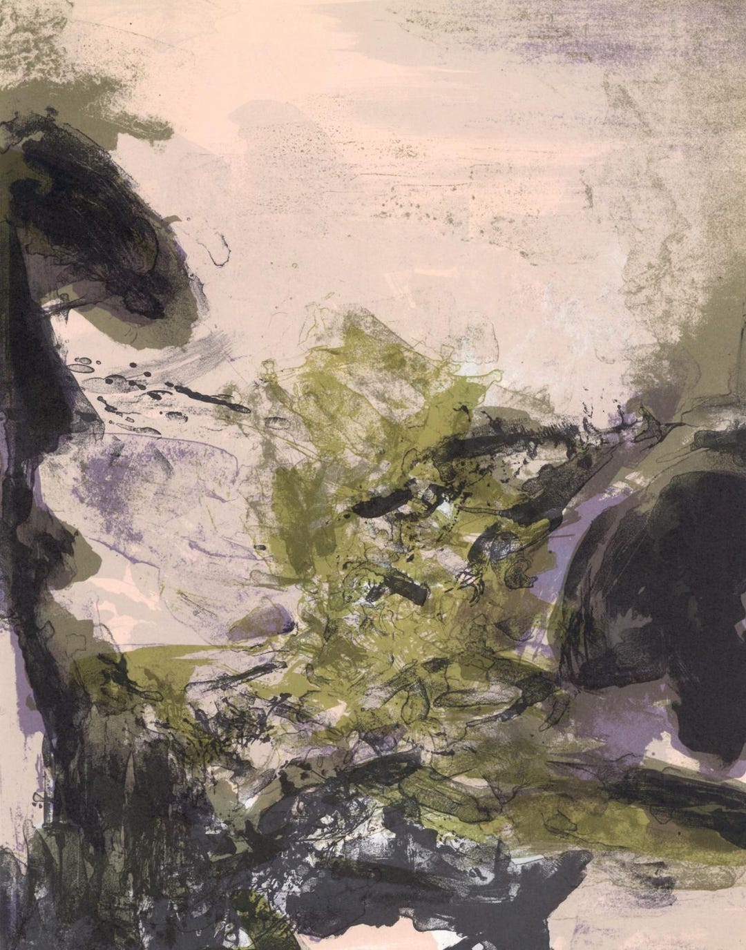 Zao Wou-ki 赵无极, Composition, Xxe Siècle, Limited Edition Lithograph - Etsy