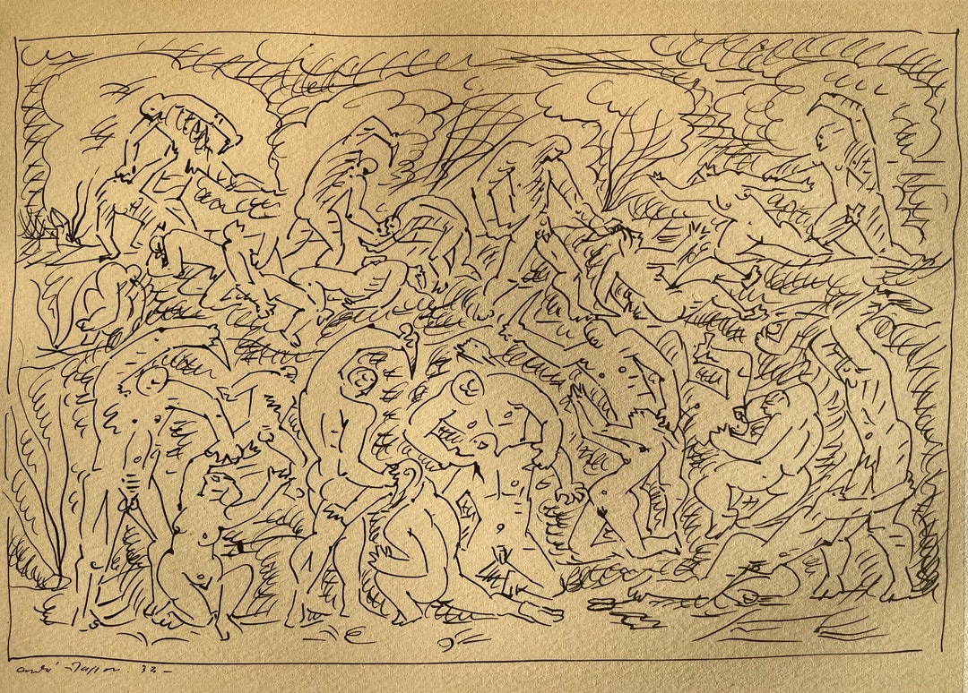 André Masson, Massacre, Masson Dessins, Limited Edition Lithograph - Etsy