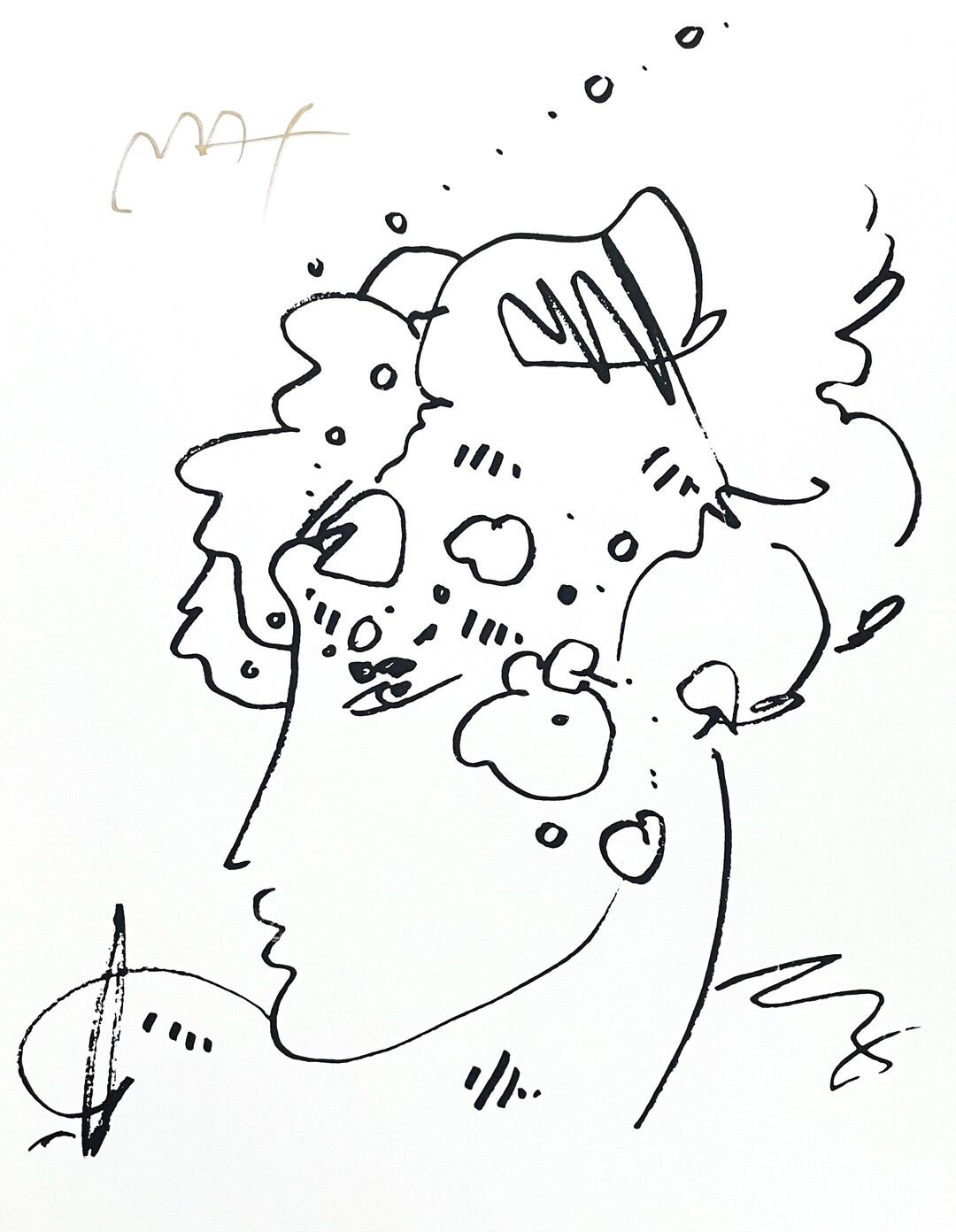 Peter Max, Lady Profile, Hand Signed, Monotype Silkscreen - Etsy