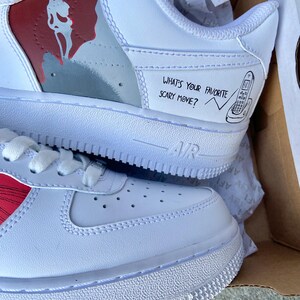 Custom Air Force 1 Scream Inspired Theme Scream Custom Shoes - Etsy