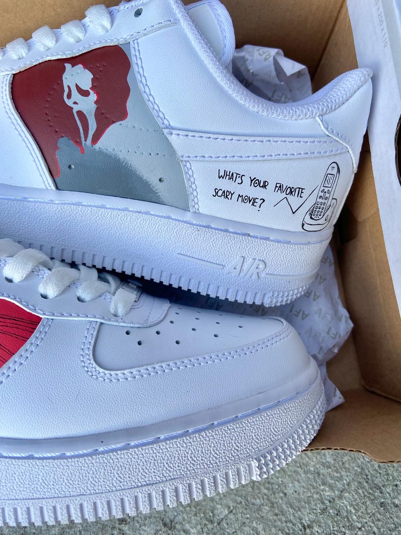 Custom Air Force 1 Scream Inspired Theme Scream Custom Shoes - Etsy
