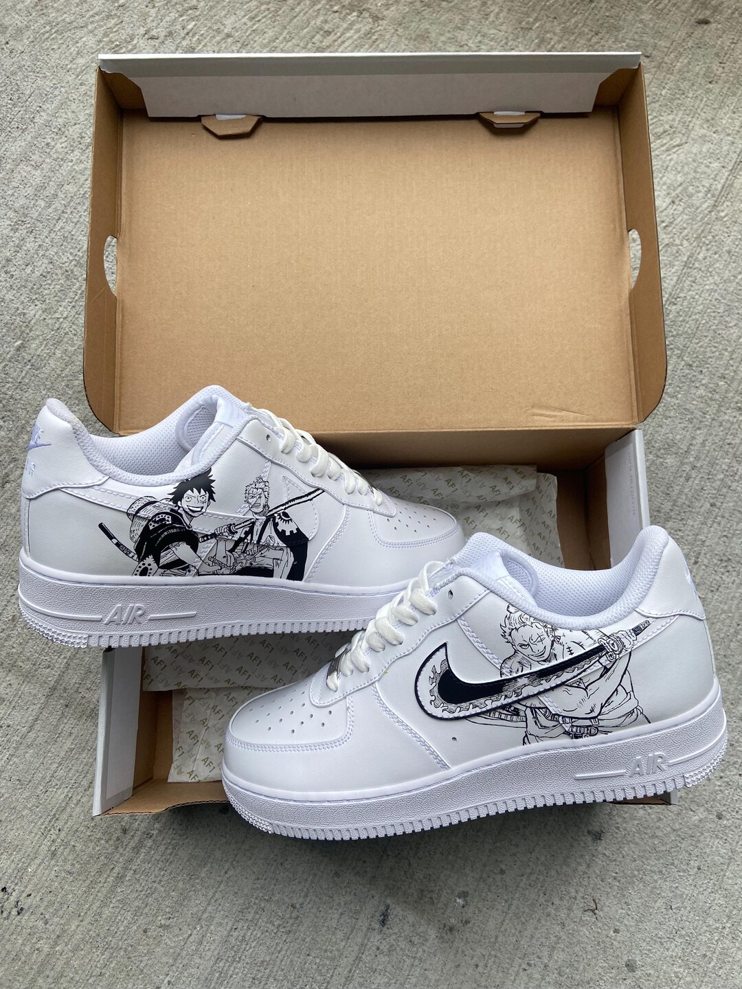 Personalized Air Force 1 Anime Custom Shoe Air Force 1 Handmade Air ...