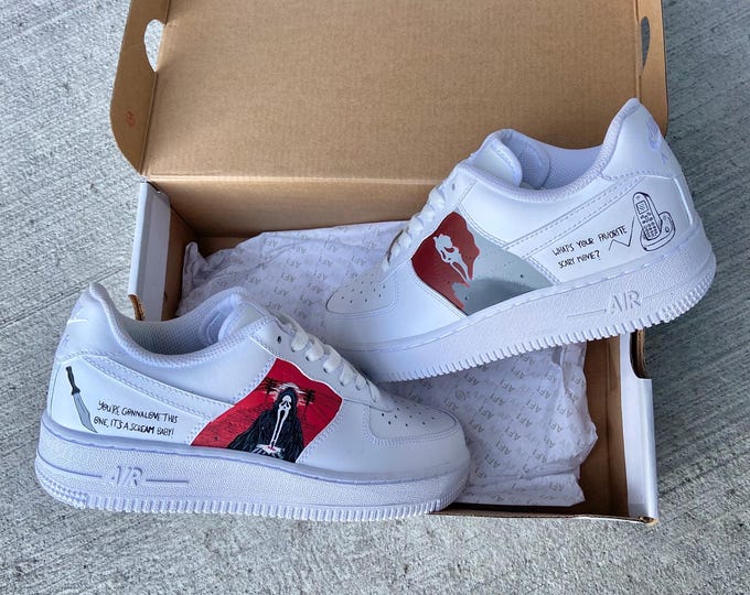 Scream Horror Custom Sneakers | Ghost Face Inspired Hand-painted Shoes ...