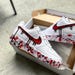 Custom Red Drippy Air Force 1 | Hand-painted Drip Sneakers | Red ...