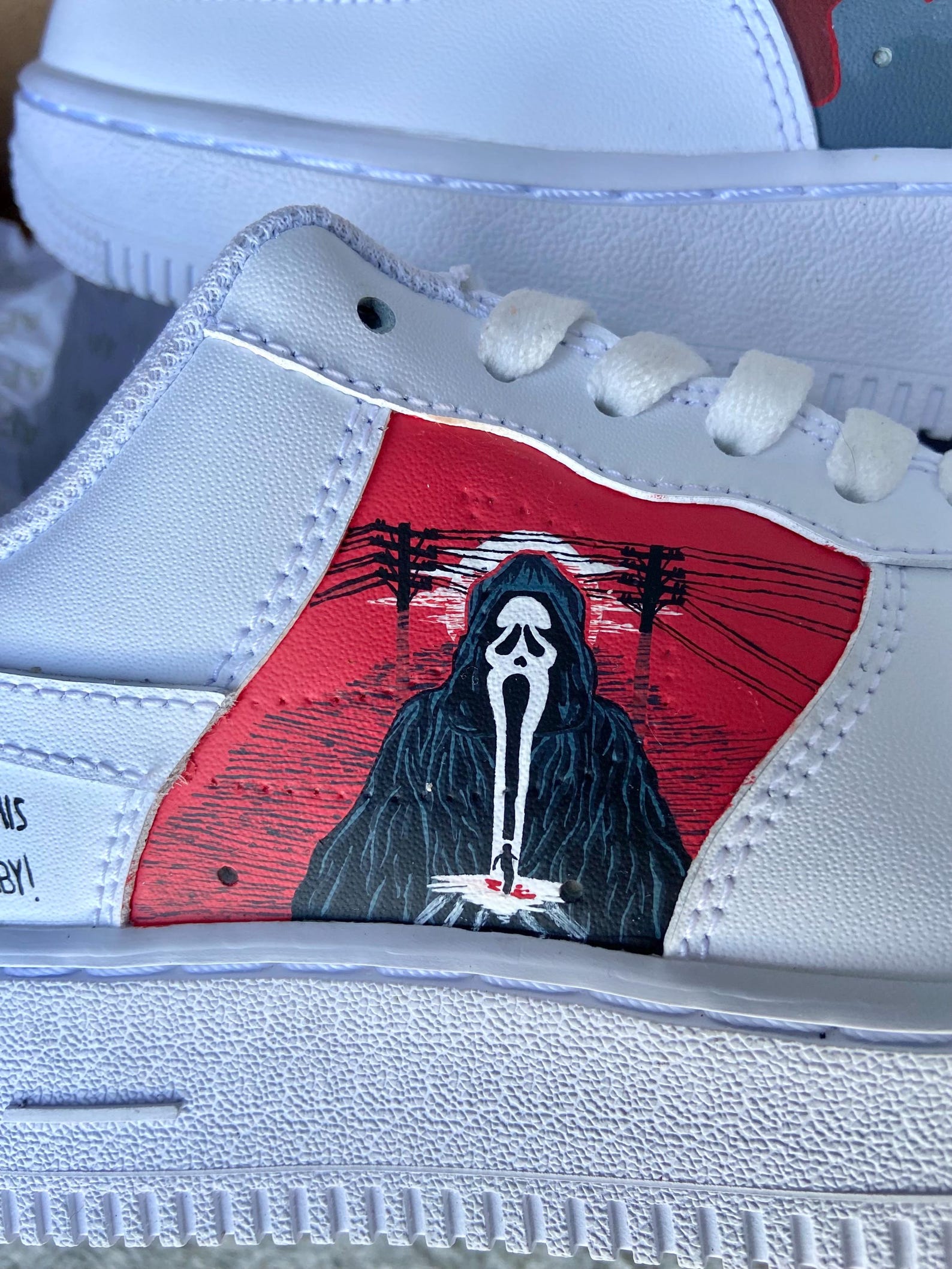 Custom Air Force 1 Scream Inspired Theme Scream Custom Shoes - Etsy